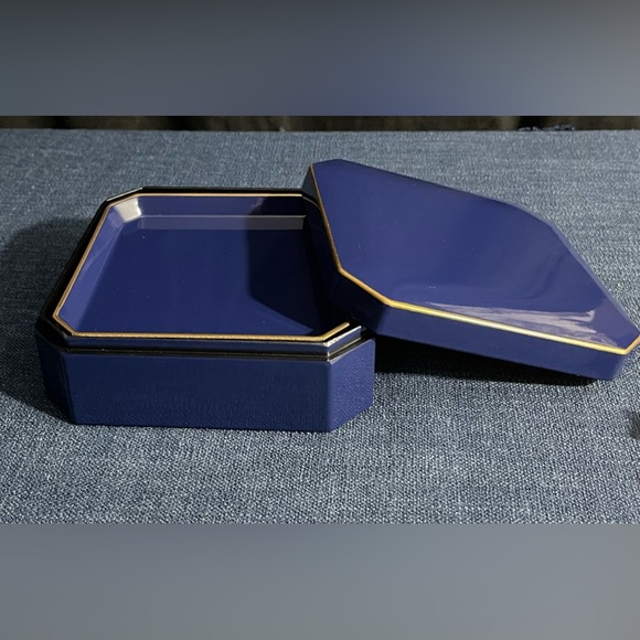 Dining | Vintage Japanese Coaster 6 Piece Set With Box Royal Blue Gold ...